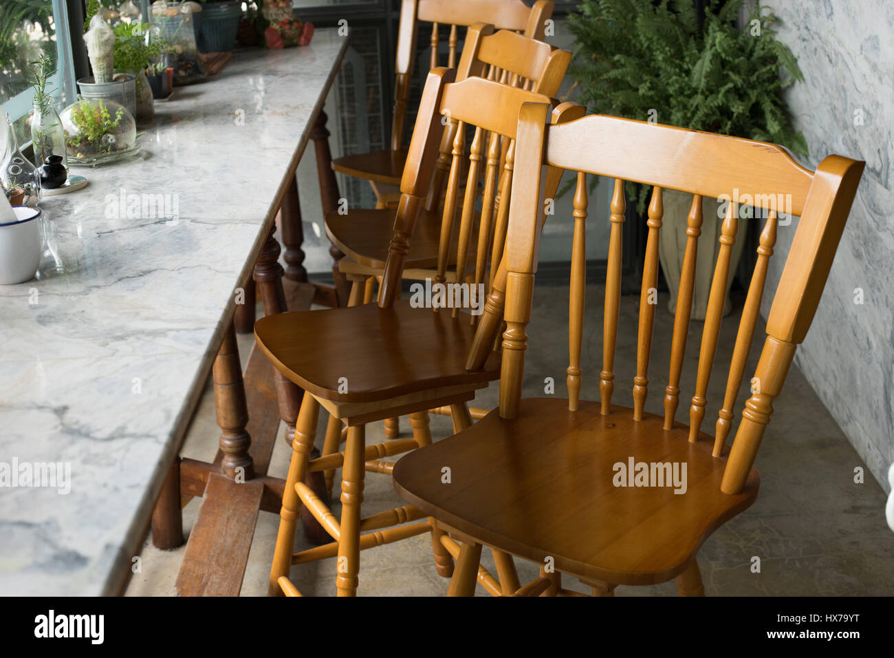 Chairs from inside restaurant hi-res stock photography and images - Alamy