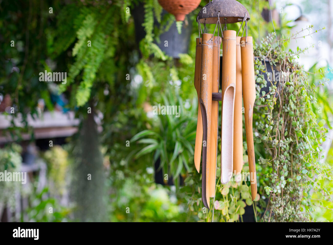 Windchime garden hi-res stock photography and images - Alamy