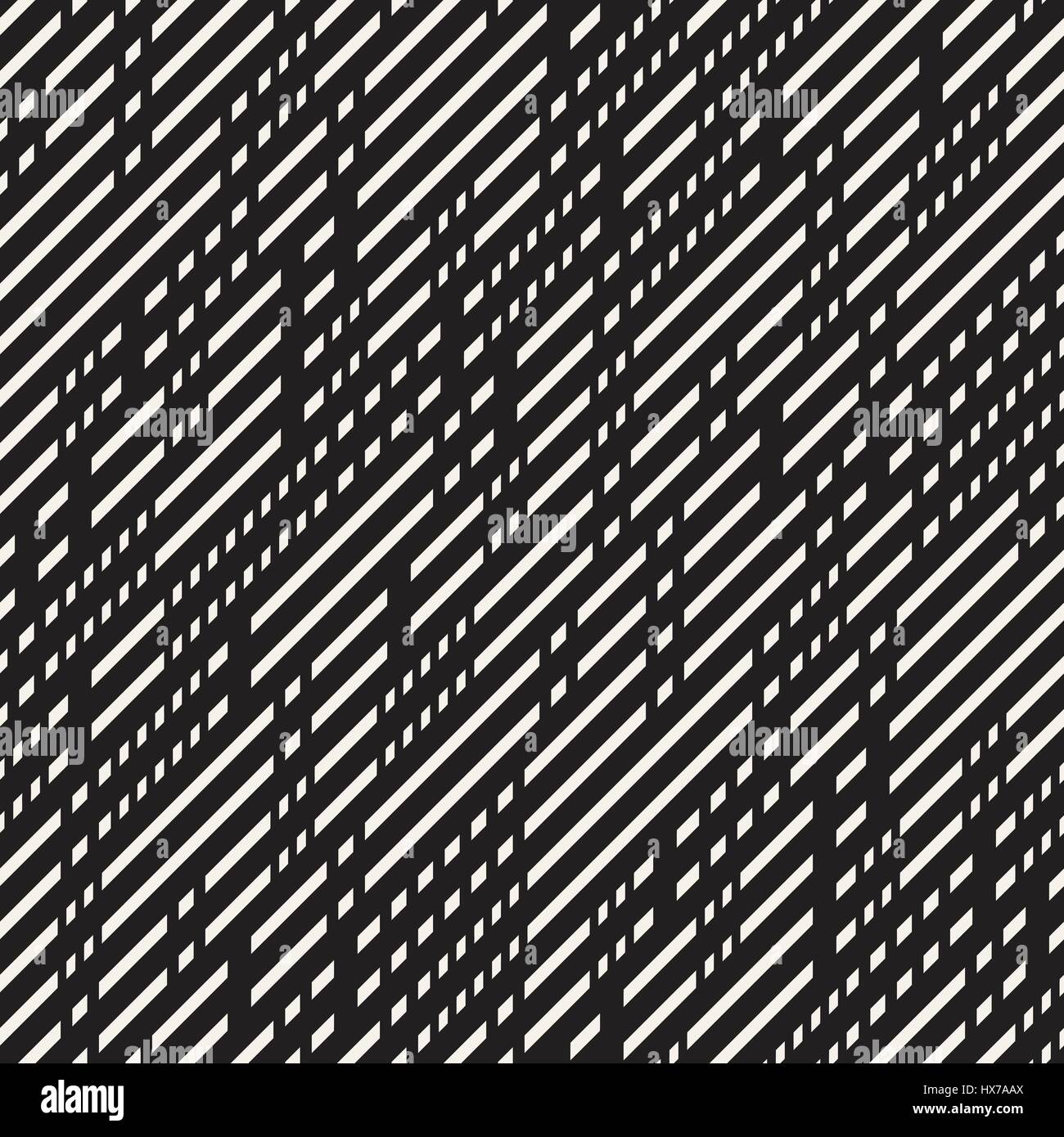 Black and White Irregular Dashed Lines Pattern. Abstract Vector ...