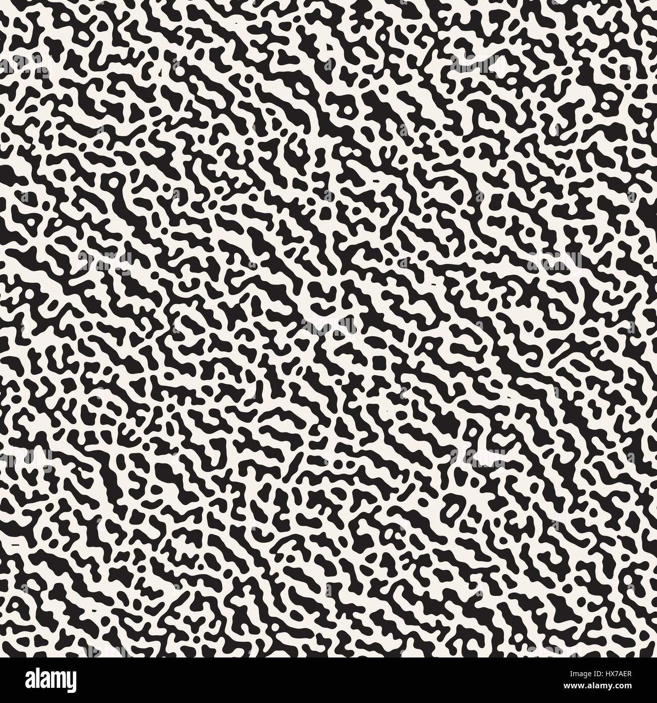 Vector Seamless Grunge Pattern. Black and White Organic Shapes. Messy ...