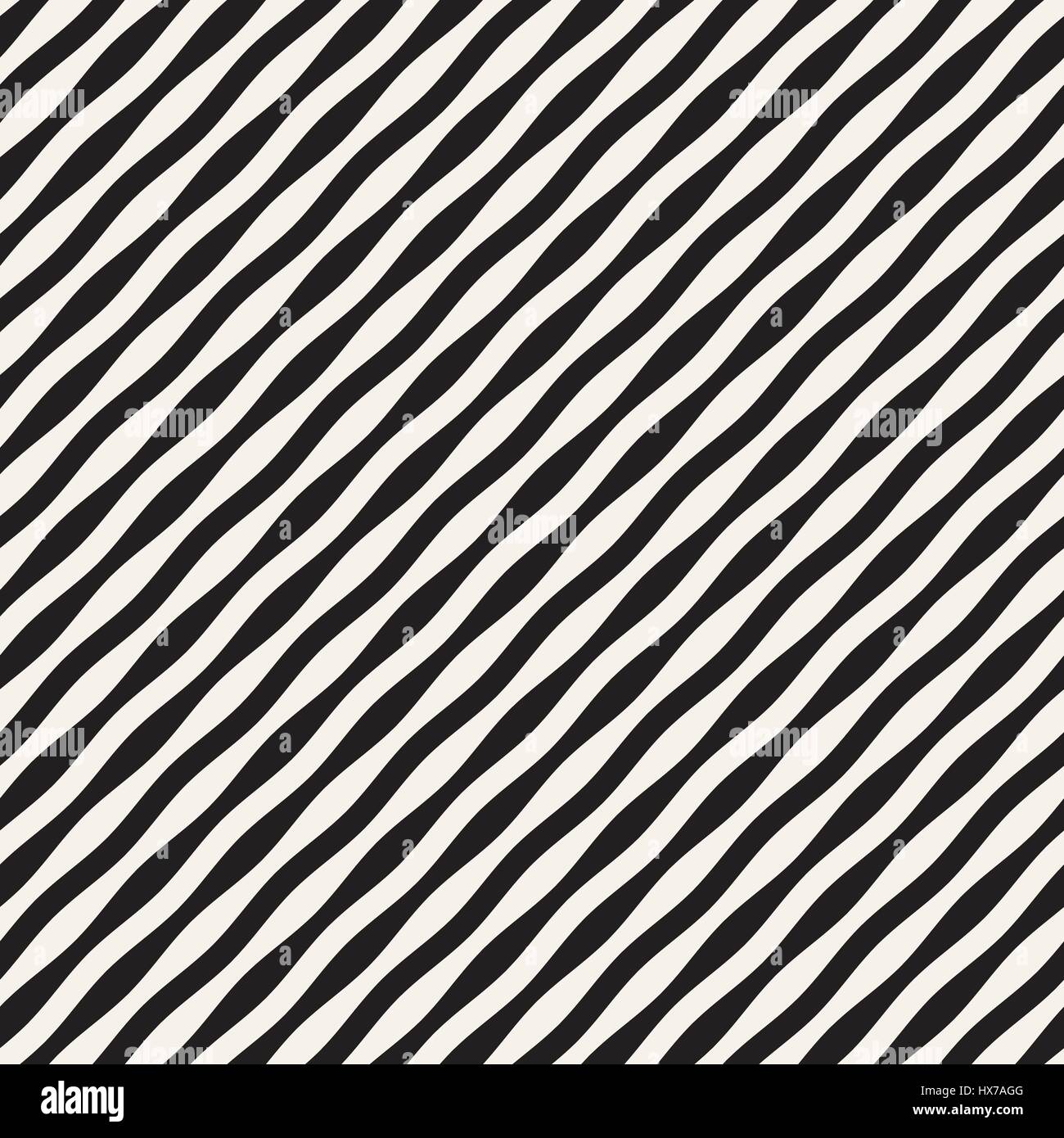 Wavy stripes vector seamless pattern. Retro wavy texture. Geometric ...
