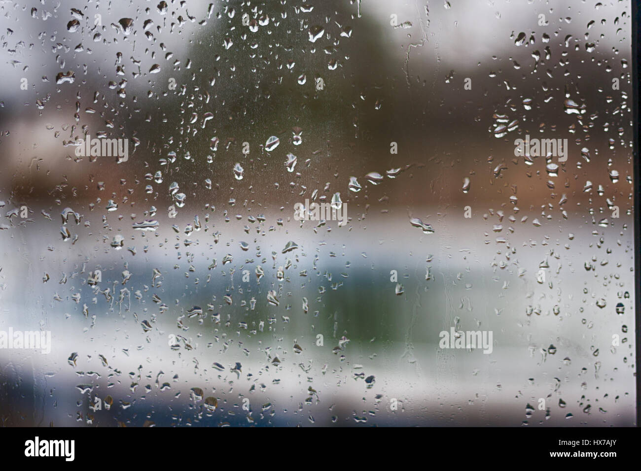 Rainy Day glass on Window Stock Photo - Alamy