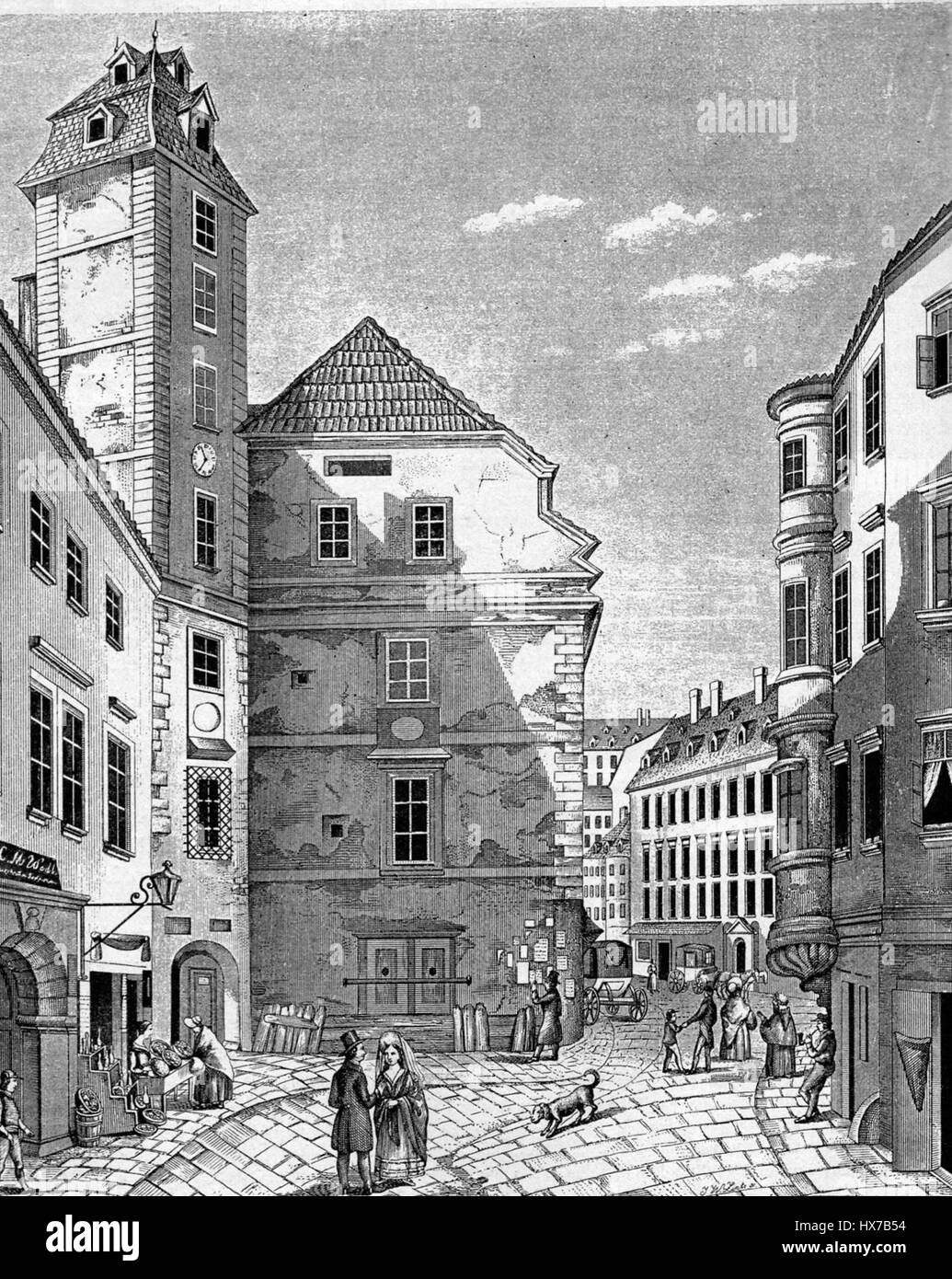 A photograph of Federlhof in Vienna, capturing the architectural ...