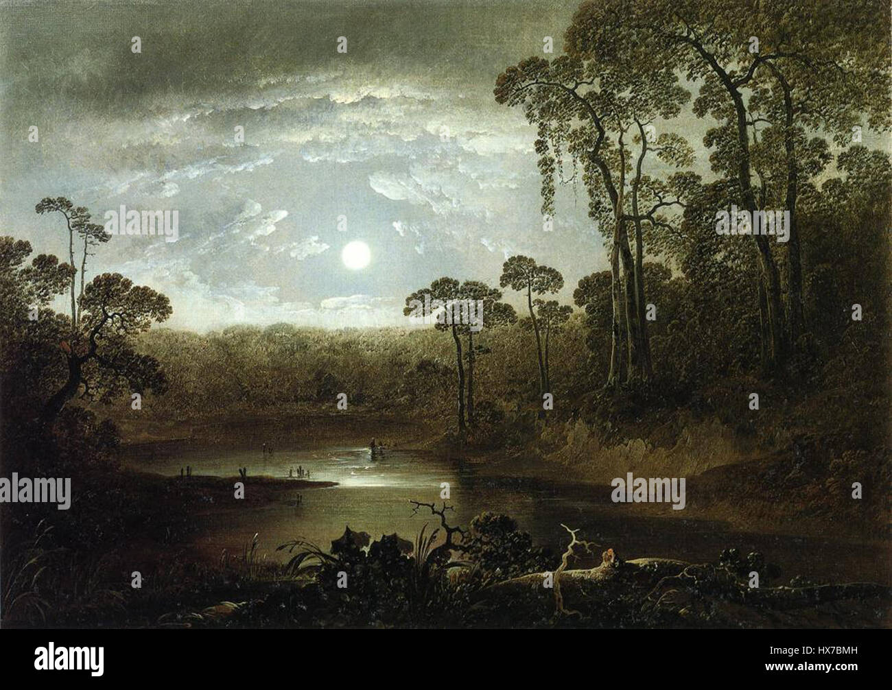 'Witch Duck Creek' by Joshua Shaw, painted circa 1835, depicts a ...