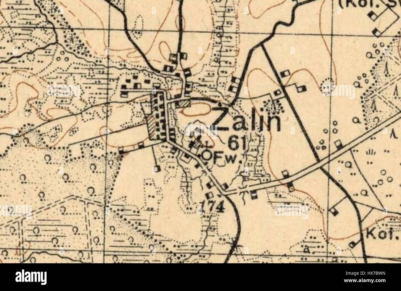 This reference to the map 'Balin na mapie Wojskowego Instytutu ...