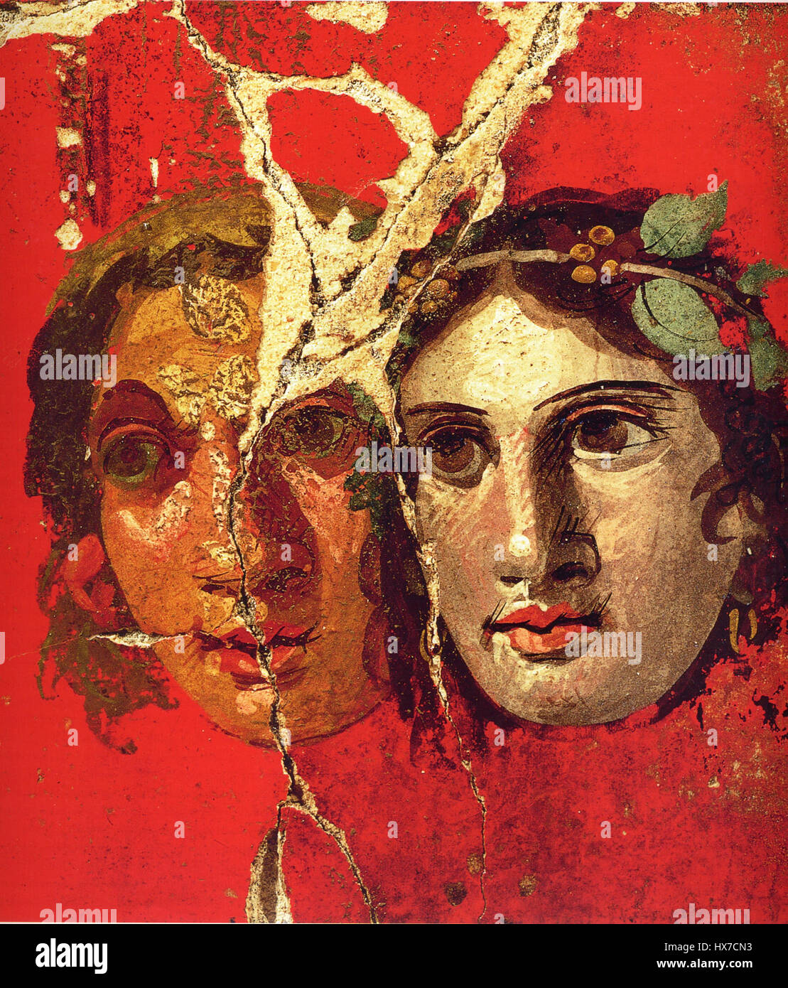 The theatre masks from the Casa del Bracciale d'Oro in Pompeii are ...