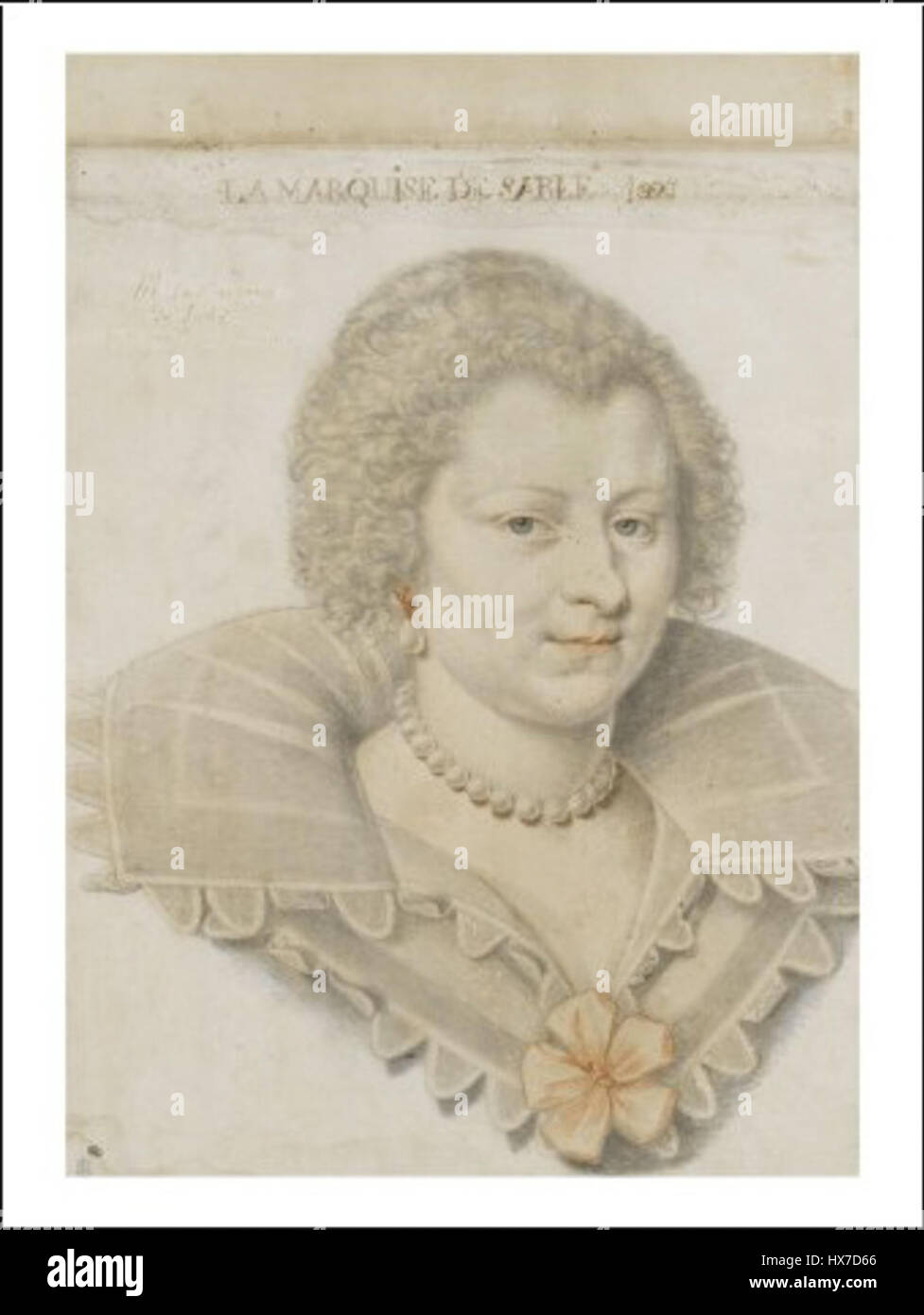 Daniel Dumonstier’s portrait of Madeleine de Souvré Sablé (17th century ...