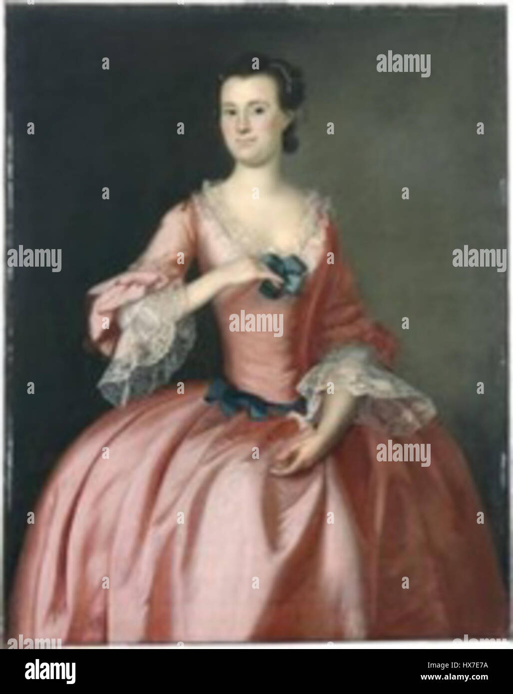 Mrs Hannah Waldo Flucker 1755 by Joseph Blackburn Stock Photo - Alamy