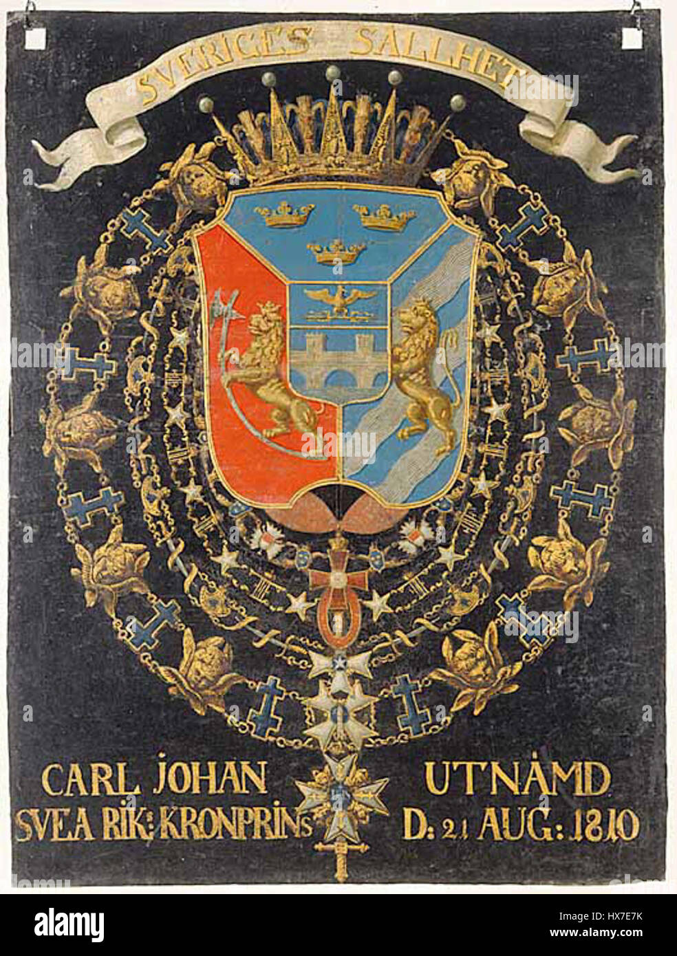 'Serafimersköld Karl XIV Johan' is a portrait of King Charles XIV John ...