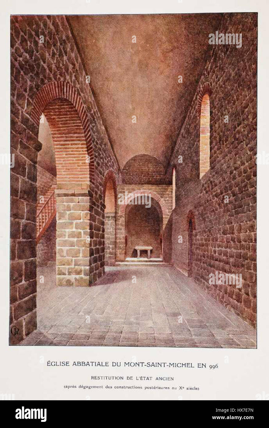 *Notre Dame sous Terre* is an artistic depiction of the abbey church at ...