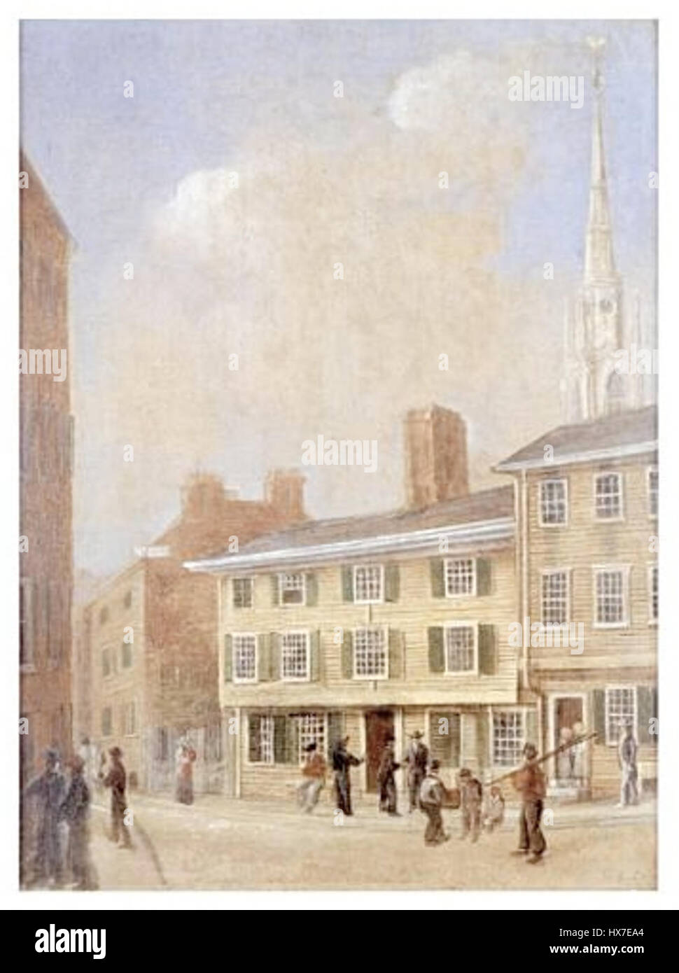 'North Square, ca. 1845' by Rupert Sadler offers a historical view of a ...