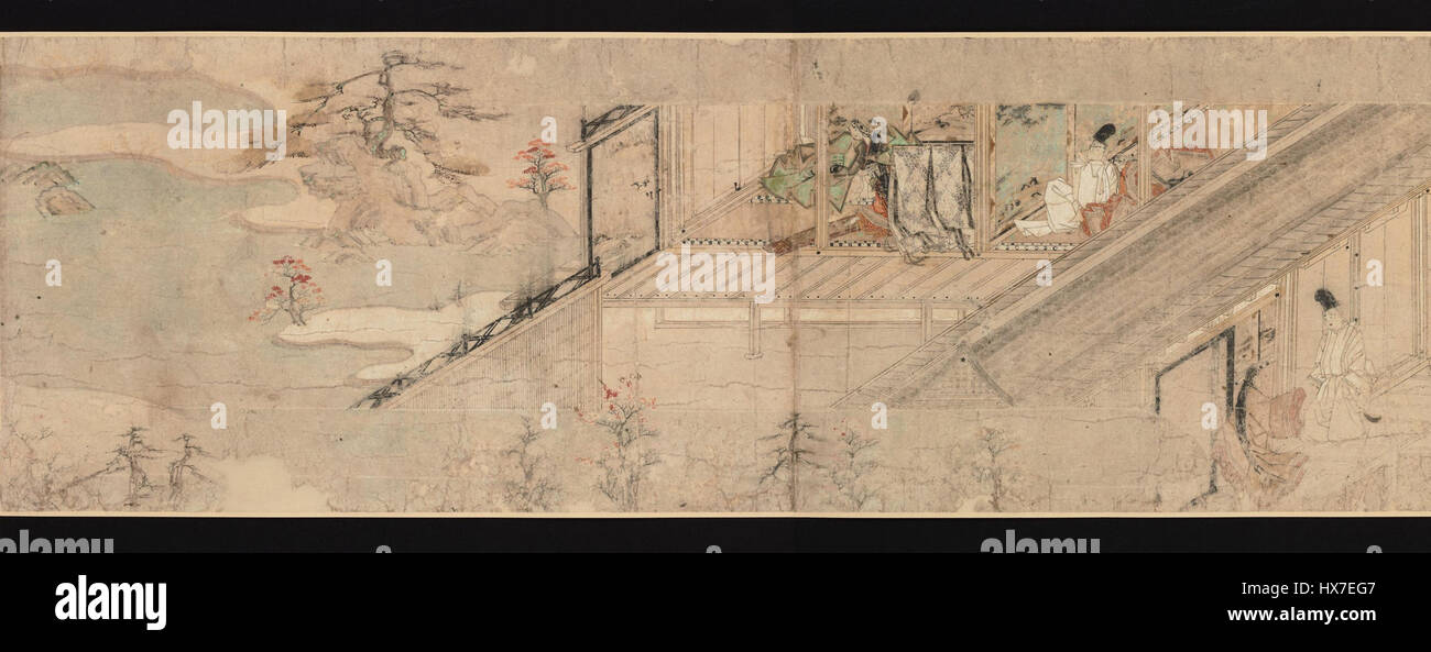 The 'Sumiyoshi Monogatari Emaki' is an illustrated scroll from Japan ...