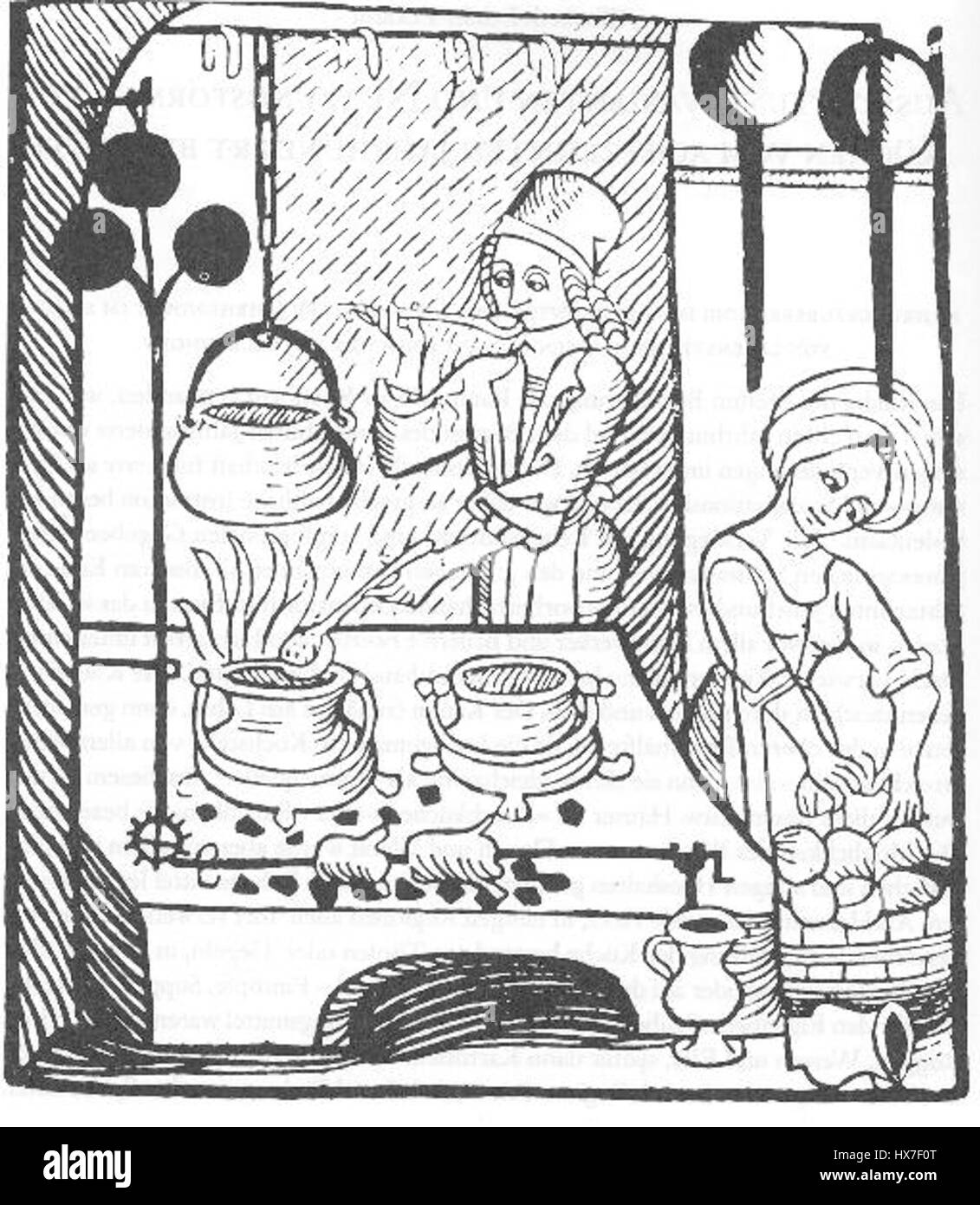 Medieval kitchen drawing hi-res stock photography and images - Alamy