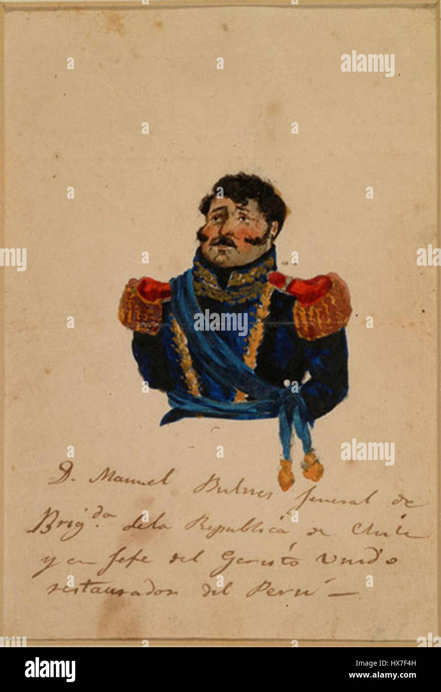 Manuel Bulnes por Bernardo OE28099Higgins Stock Photo - Alamy