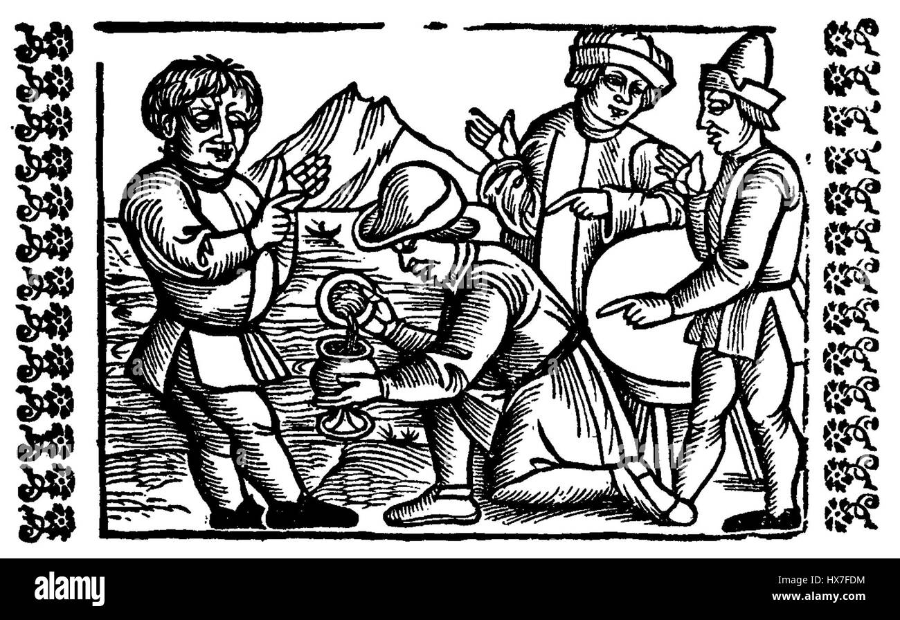 A drawing by Ignacy Chrzanowski depicting a scene from Aesop's fables ...