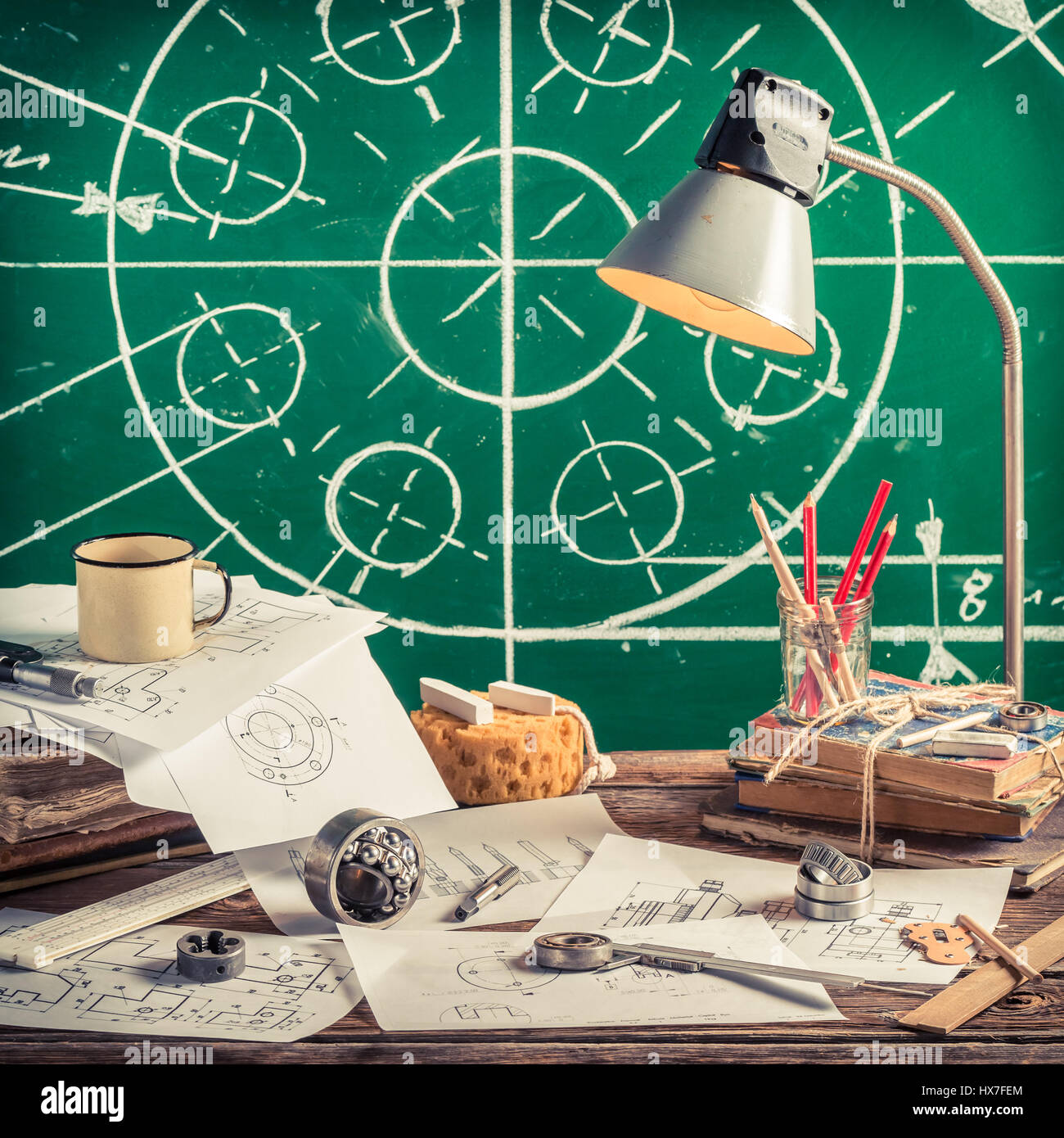 Mechanical Workshop at school as education concept Stock Photo - Alamy
