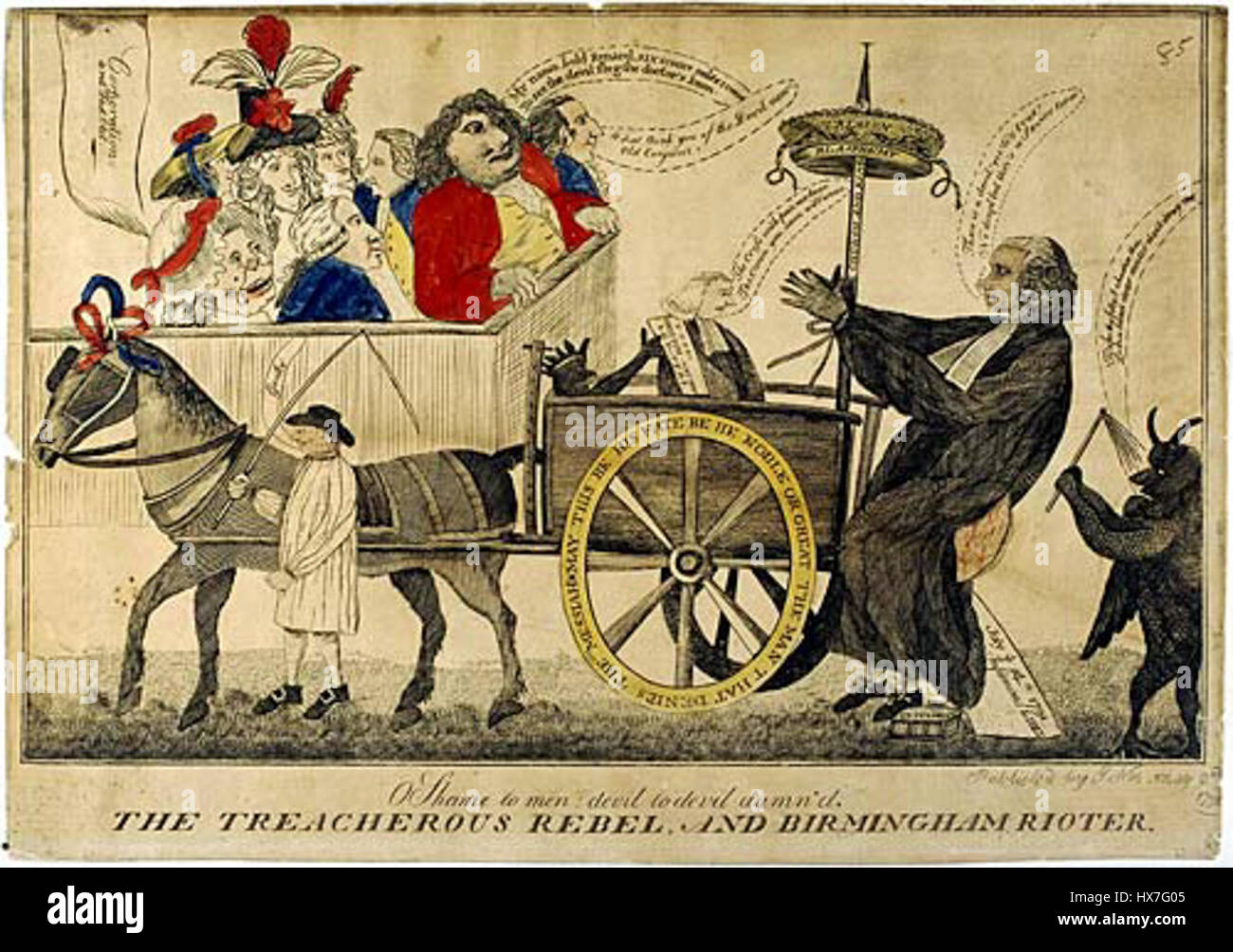 'Priestley Rebel Cartoon' likely refers to a satirical artwork ...