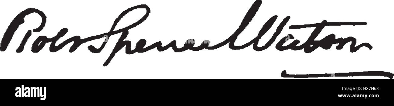 The signature of Robert Spence Watson, a prominent 19th-century British ...