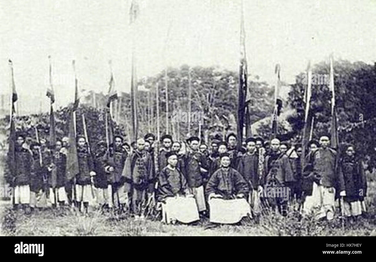 Qing army Sino French war Stock Photo - Alamy