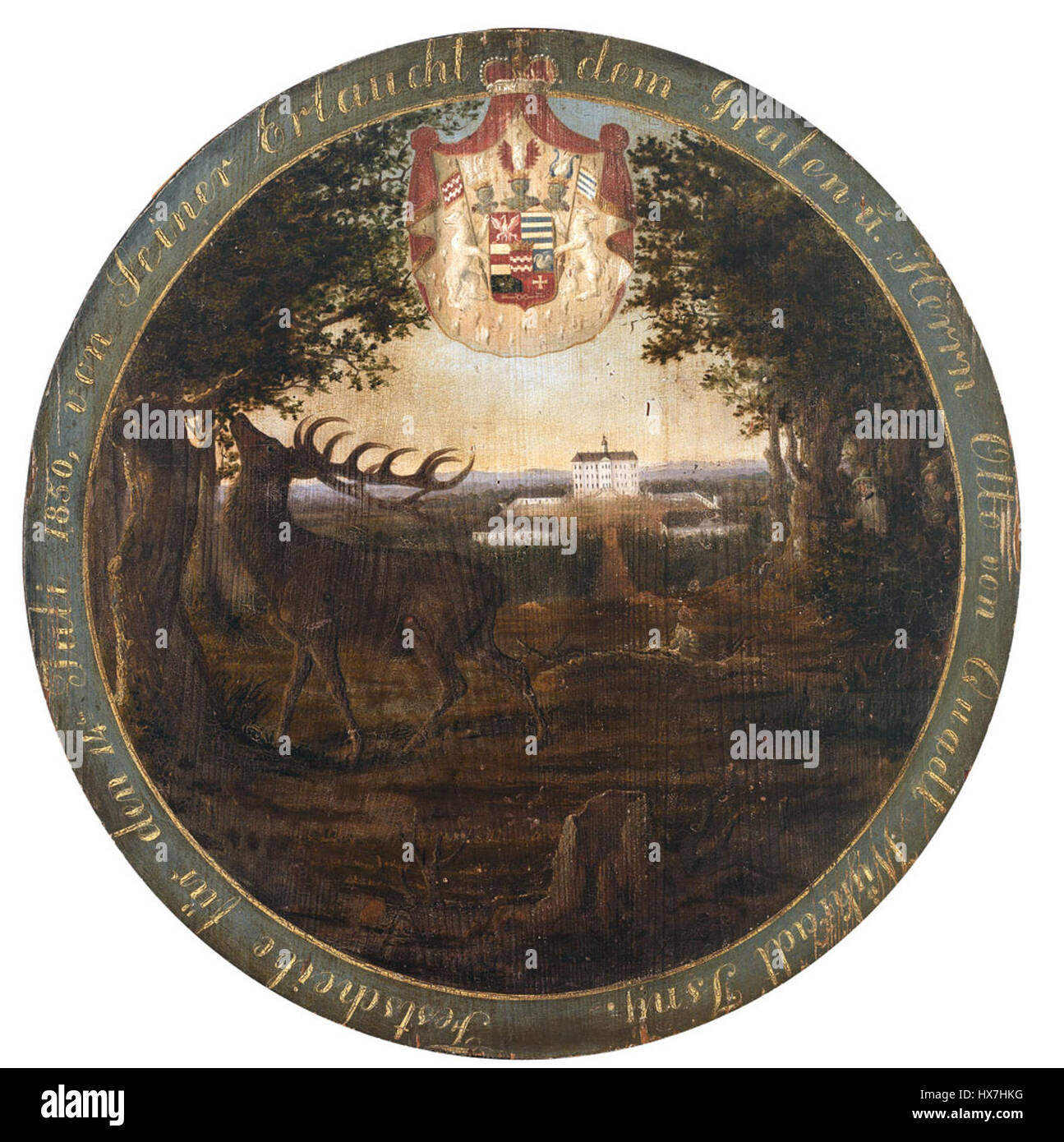 The 'Schützenscheibe Isny 1850' is a traditional German shooting target ...