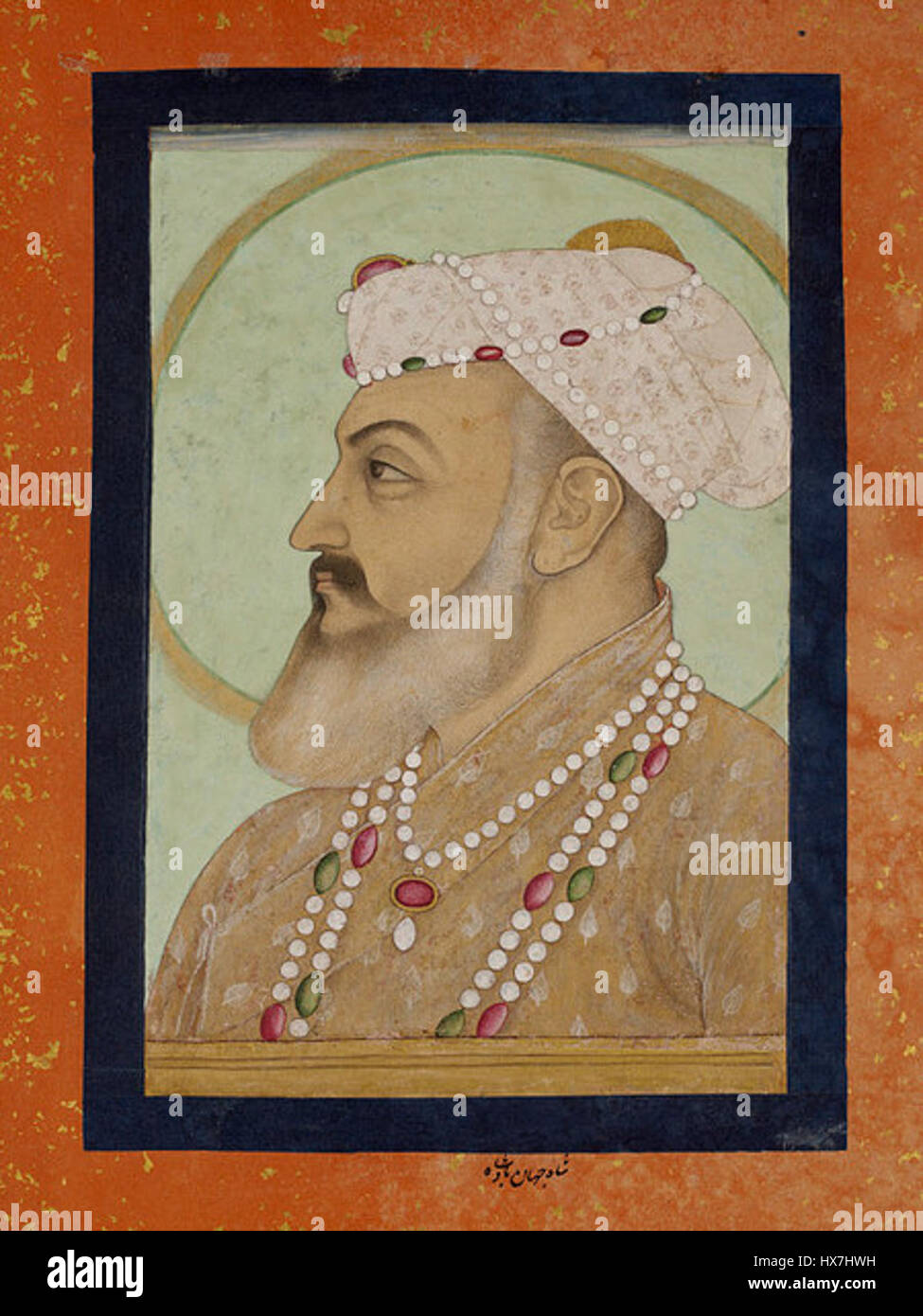 This portrait of Shah Jahan, the Mughal emperor, depicts him in his ...