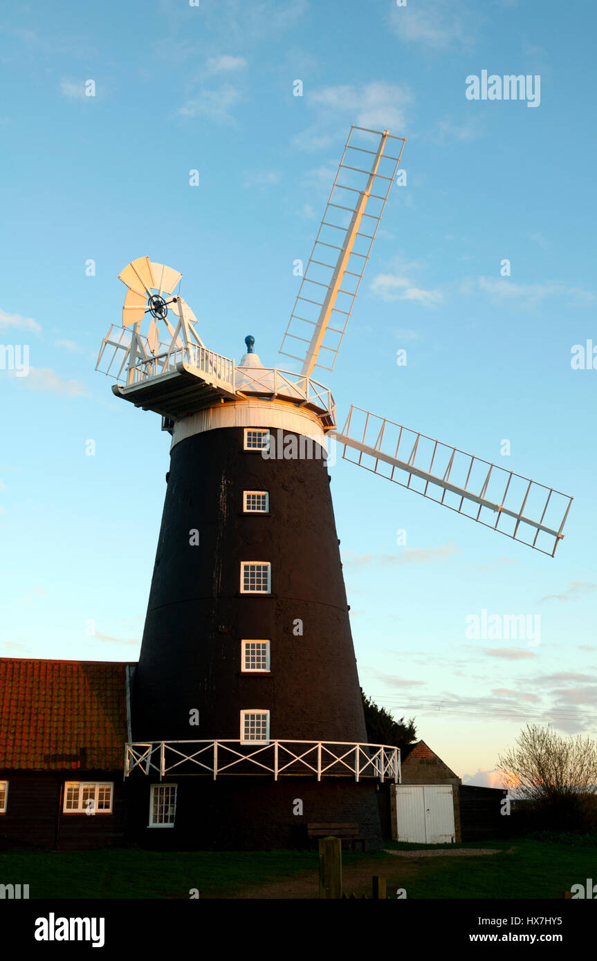 Burnham Overy Staithe Windmill, Norfolk, England, UK Stock Photo - Alamy