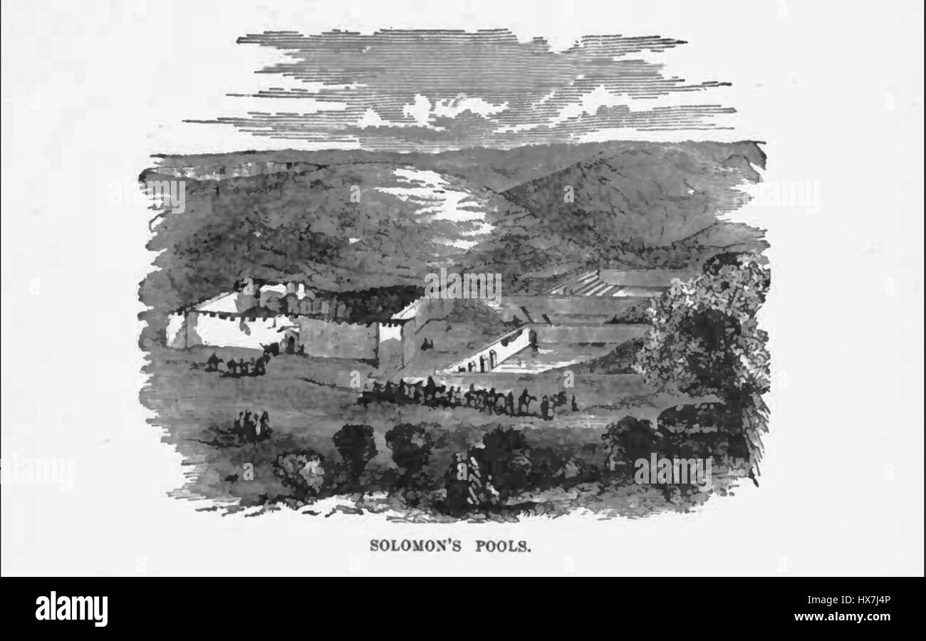 The Solomon Pool, depicted in this 1887 work, is a historic water ...