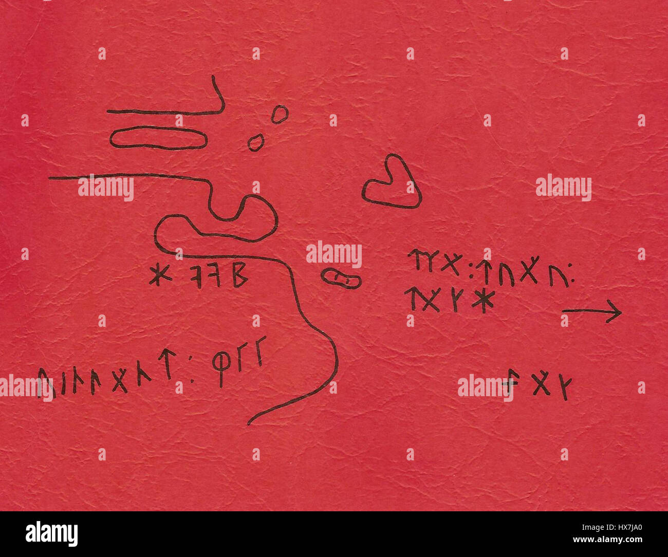 The Spirit Pond Map Stone is an ancient artifact depicting a symbolic ...