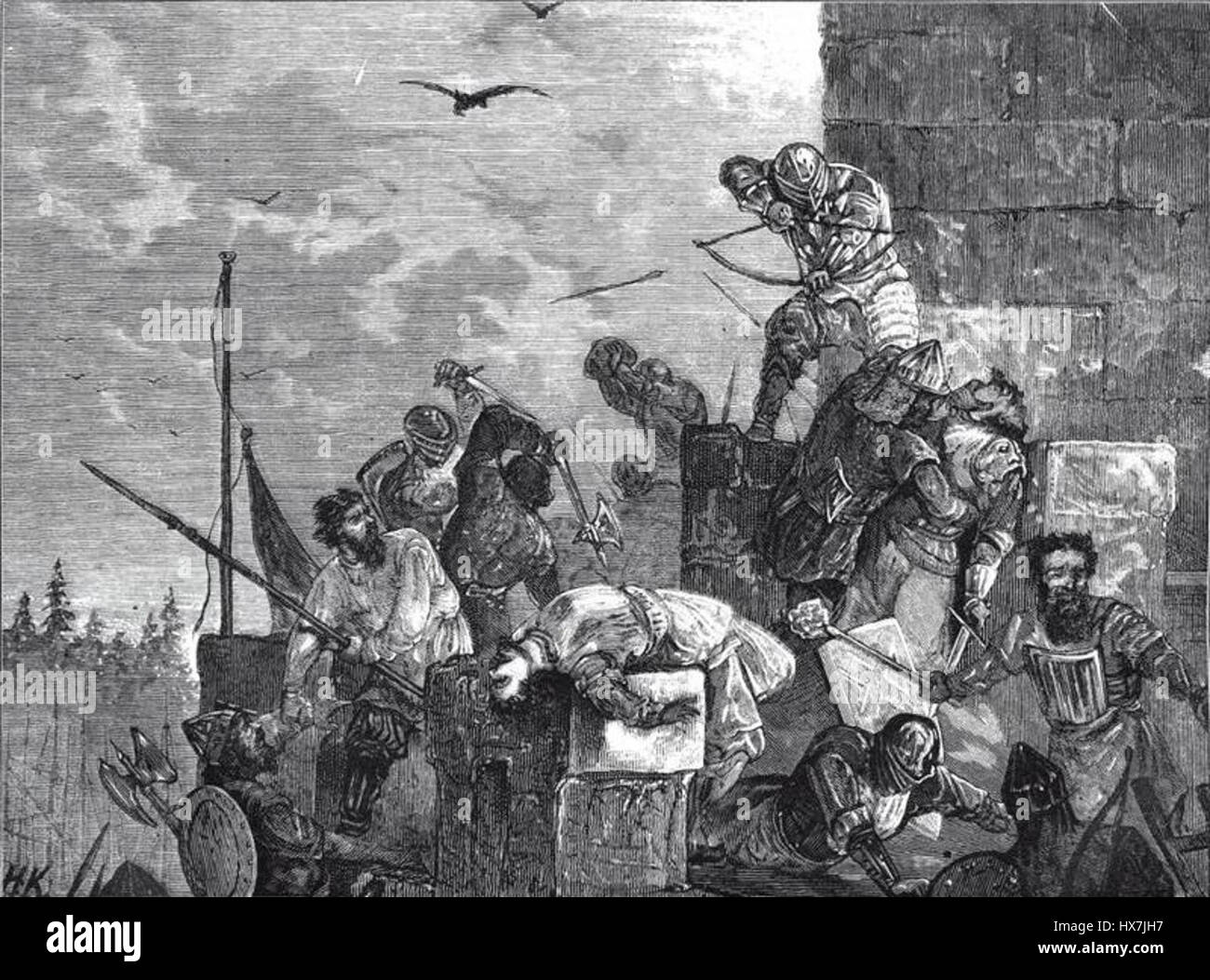 The 'Surrender of Landskrona' depicts the surrender of the Swedish fort ...