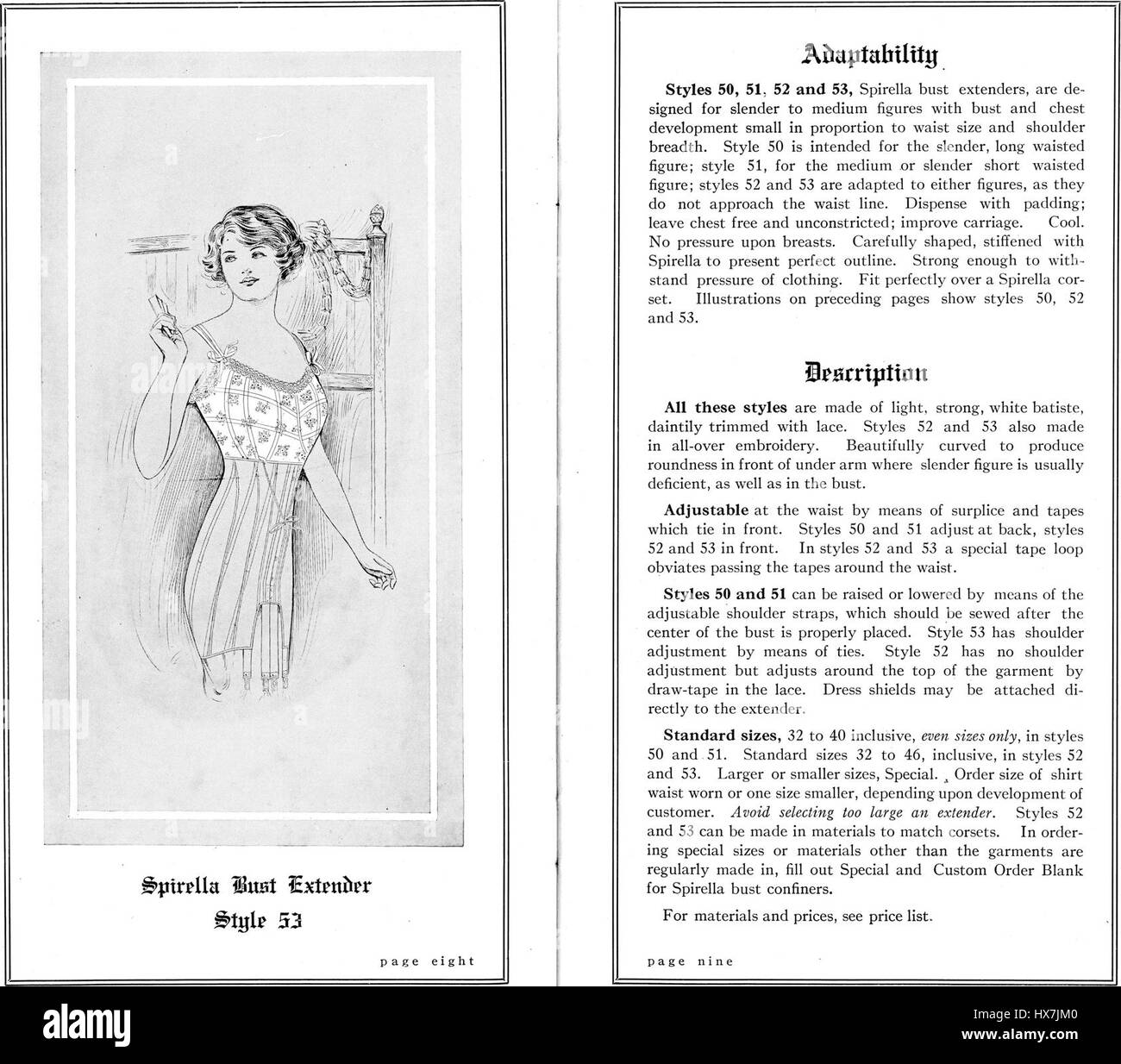 This 1913 Spirella Accessories advertisement page reflects early 20th ...