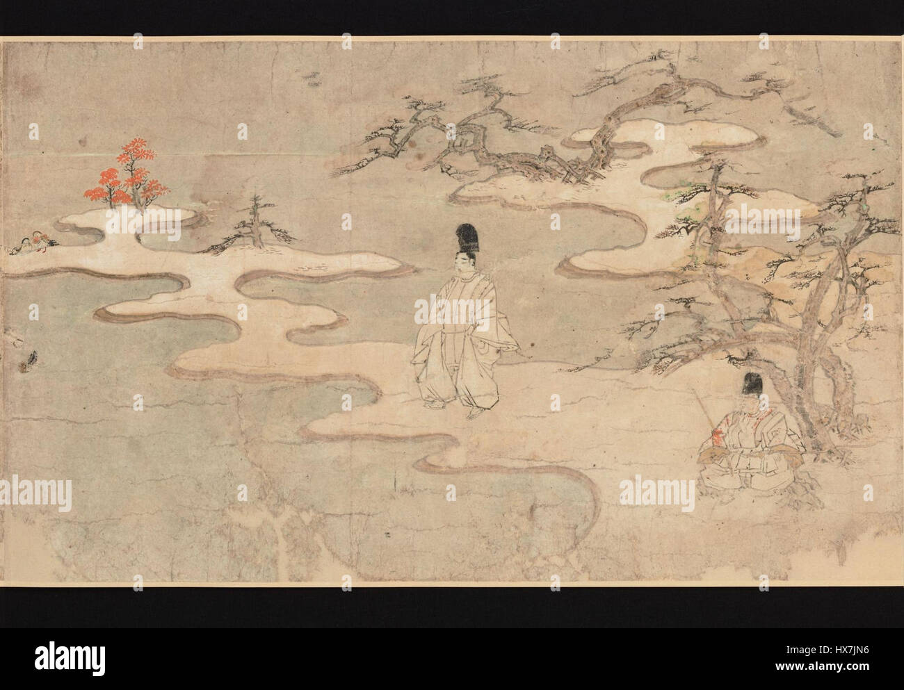 The 'Sumiyoshi monogatari emaki' is a Japanese handscroll depicting ...