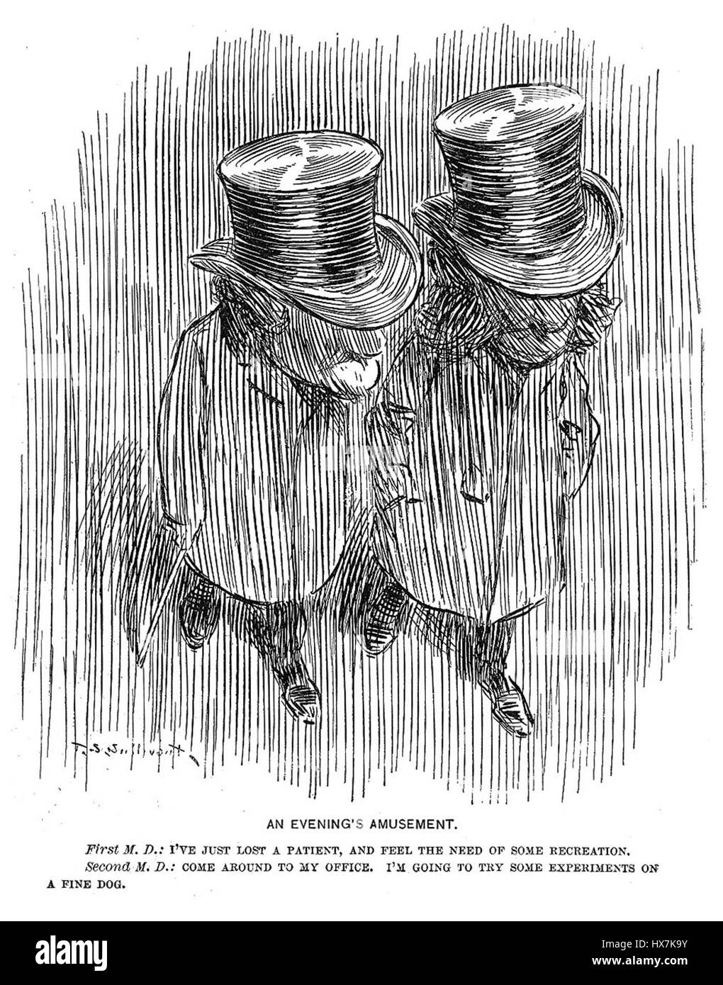 T. S. Sullivant's 'An Evening's Amusement' (1898) reflects his skill in ...