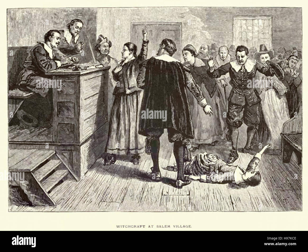 This large depiction of the Salem Witchcraft Trial captures the ...