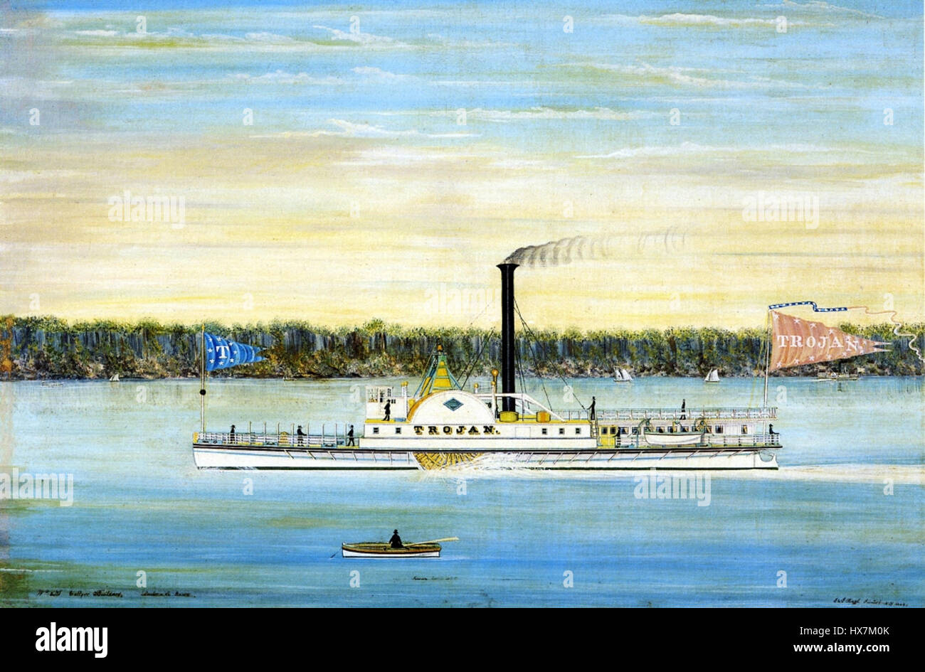 The 'Trojan' was a steamboat built in 1845 by Bard Brothers. It was a ...
