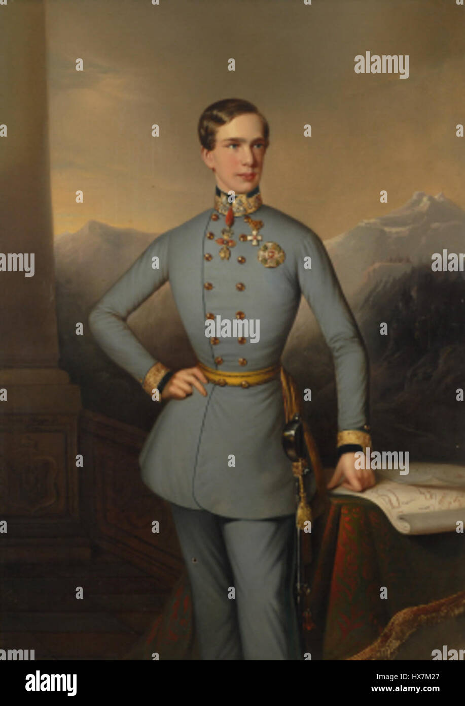 Standing Portrait of Young Francis Joseph Stock Photo - Alamy