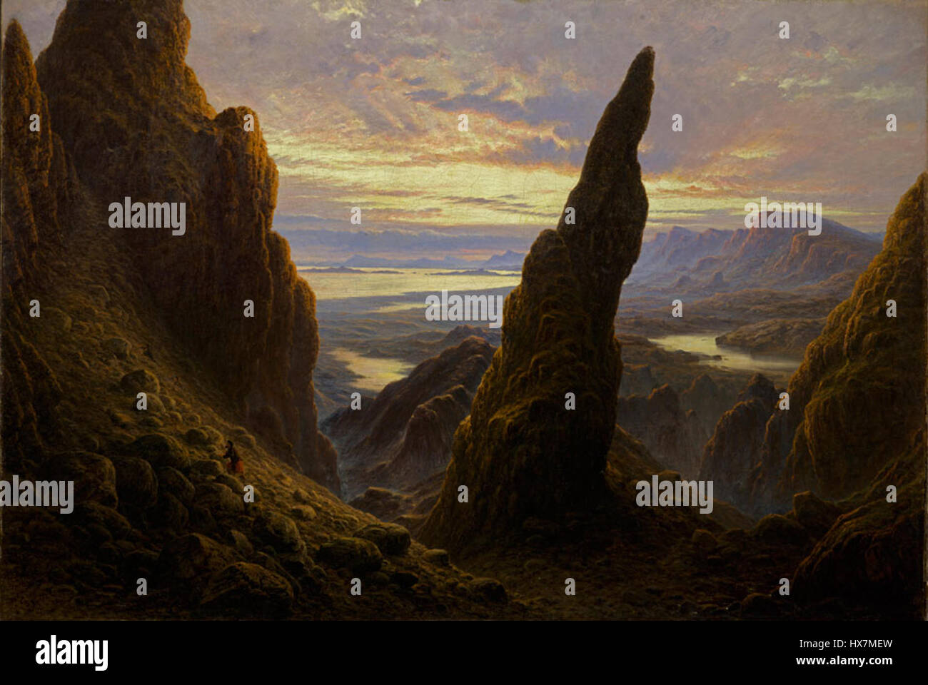 Waller Hugh Paton’s painting 'Entrance to the Cuiraing, Skye' depicts a ...