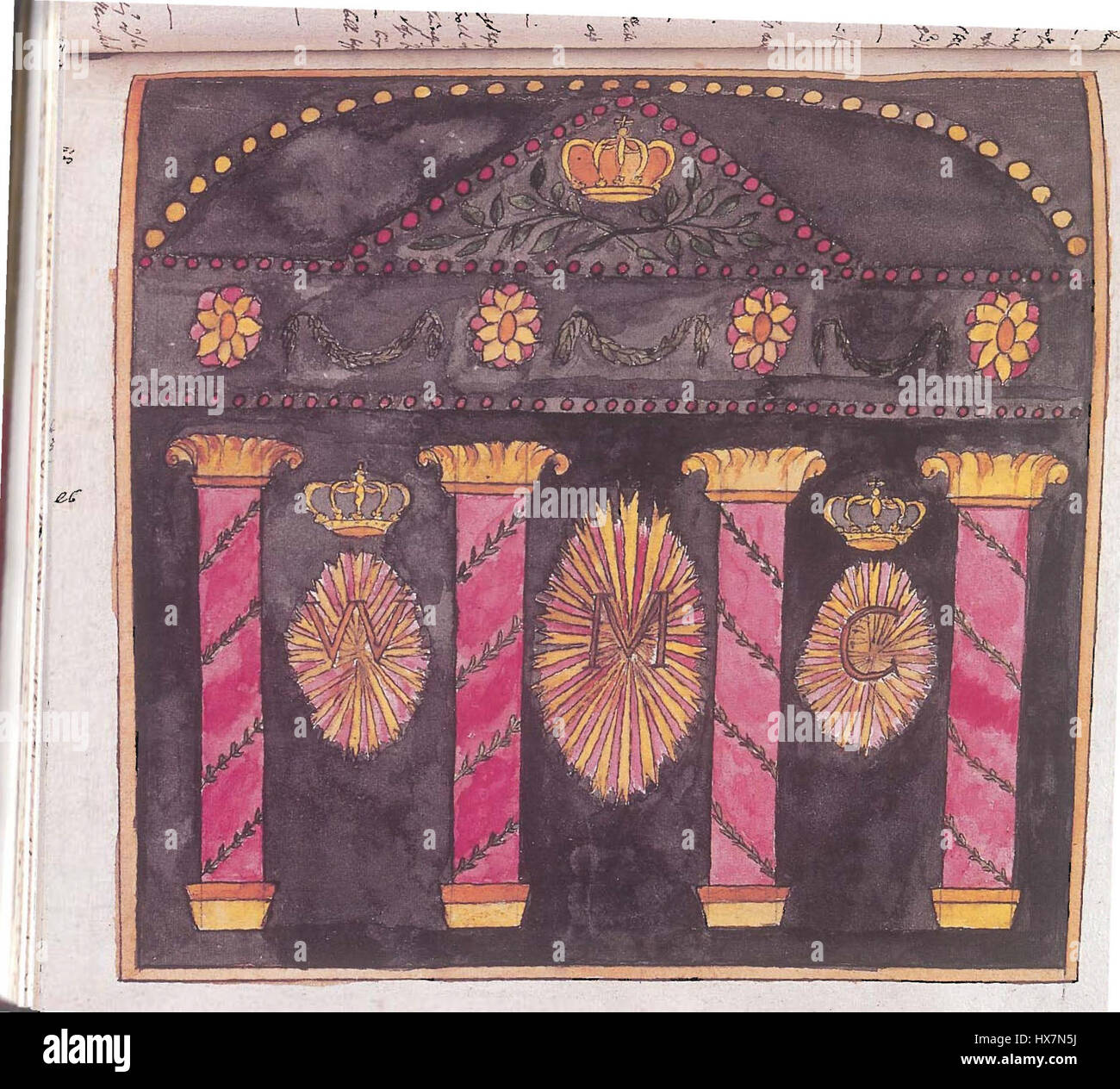 The 'Triumphbogen' or Triumph Arch from 1818 is a neoclassical ...
