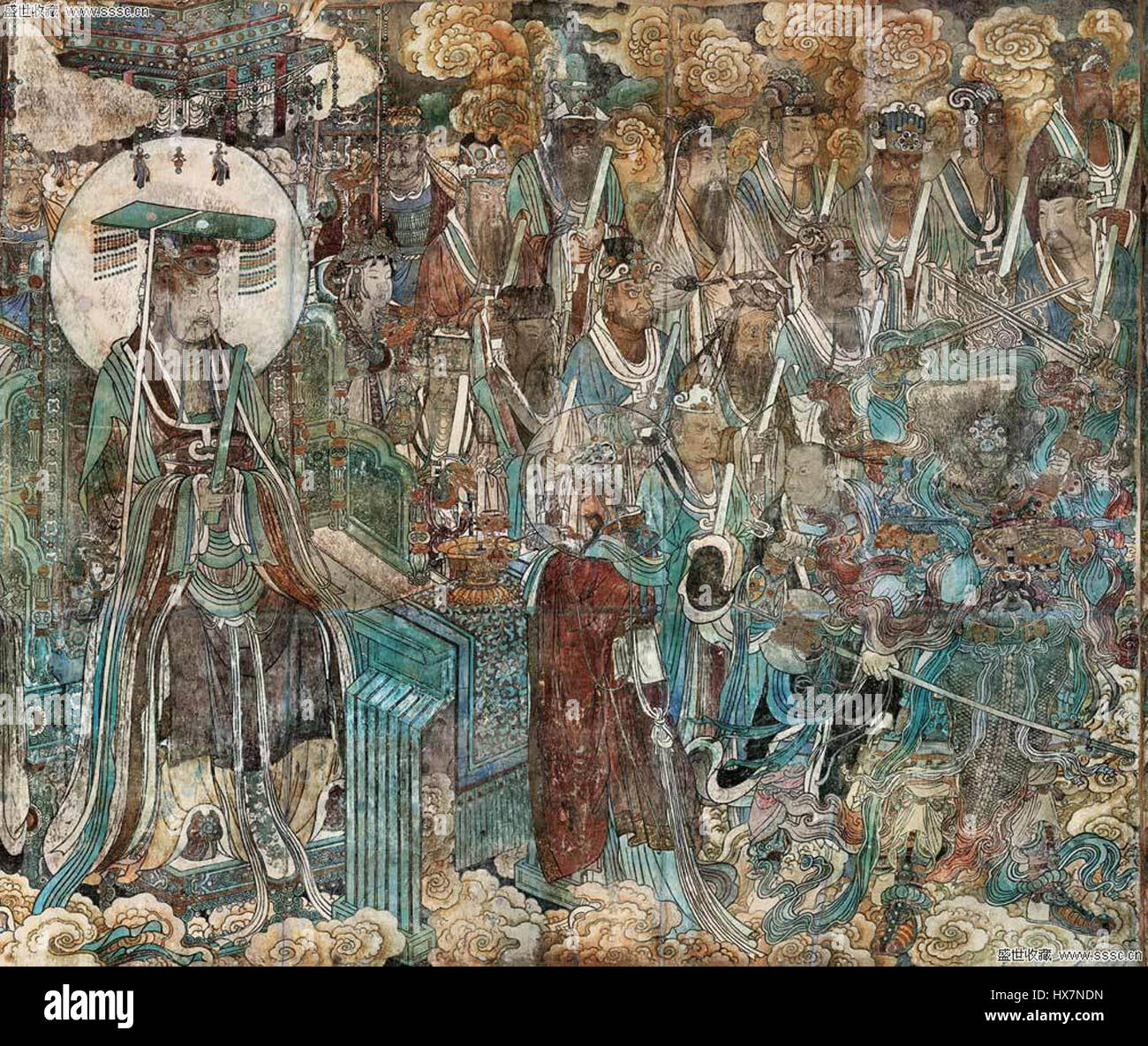 The mural 'The Immortal Procession for an Audience with the Three ...
