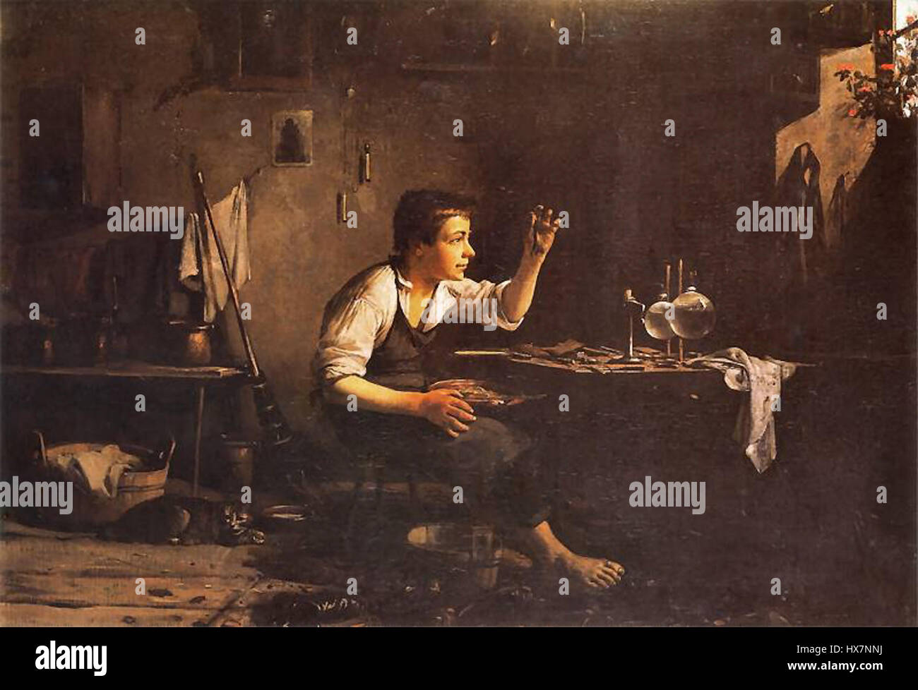 *U szewca* (At the Shoemaker) is a Polish painting depicting a ...