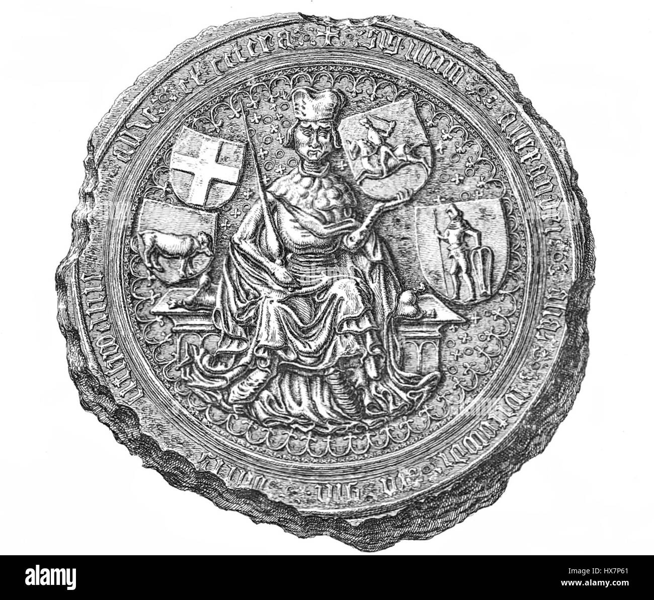 The seal of Witold, Duke of Lithuania, is a historic emblem ...
