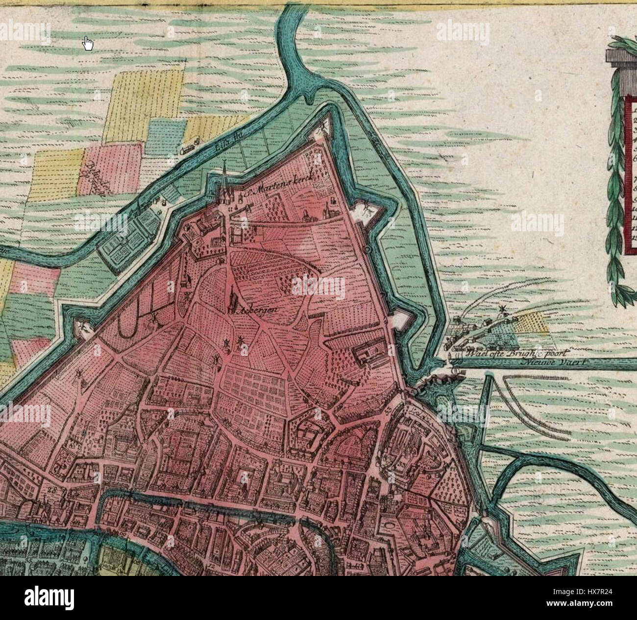 The 1780 map of Ghent, created by M. Seutter and J.M. Probst, provides ...
