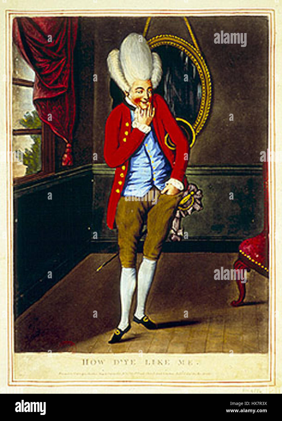 This 19th-century illustration, titled 'Macaroni,' depicts the ...