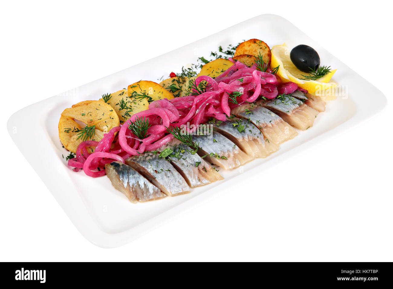 Fried potatoes onions on Cut Out Stock Images & Pictures - Alamy