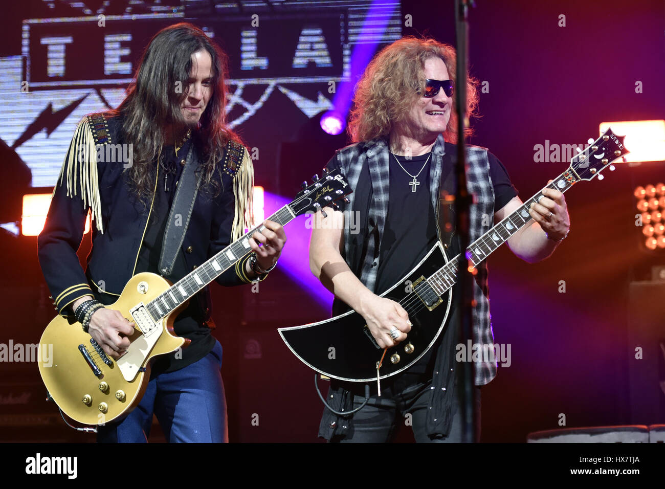 Tesla performs at the Star Plaza Theatre in Merrillville Featuring ...