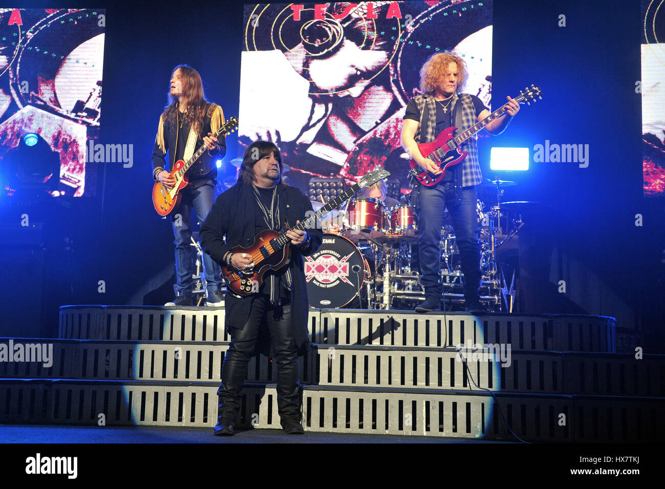 Tesla performs at the Star Plaza Theatre in Merrillville Featuring ...