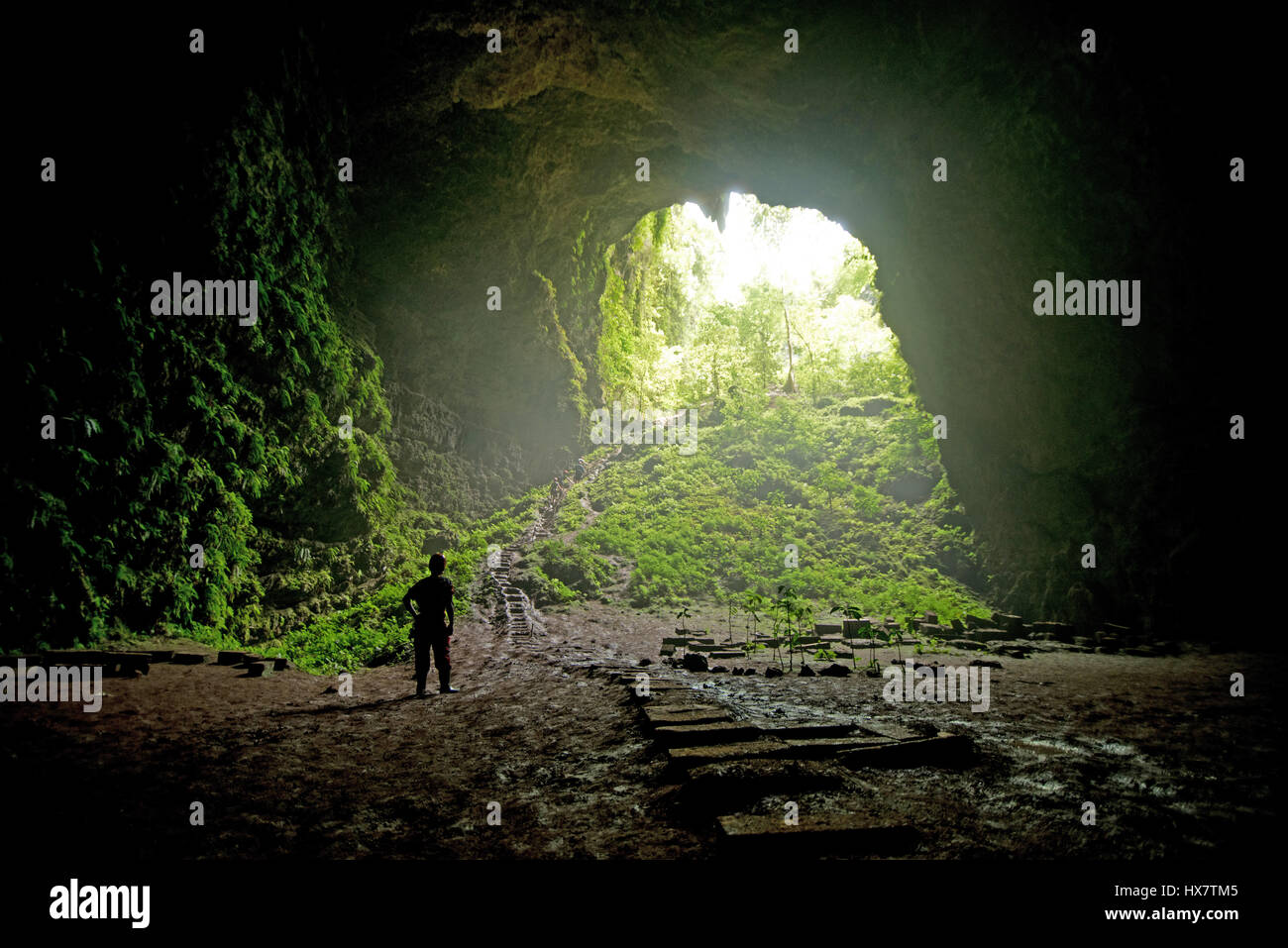 Goa Jomblang caving Stock Photo - Alamy