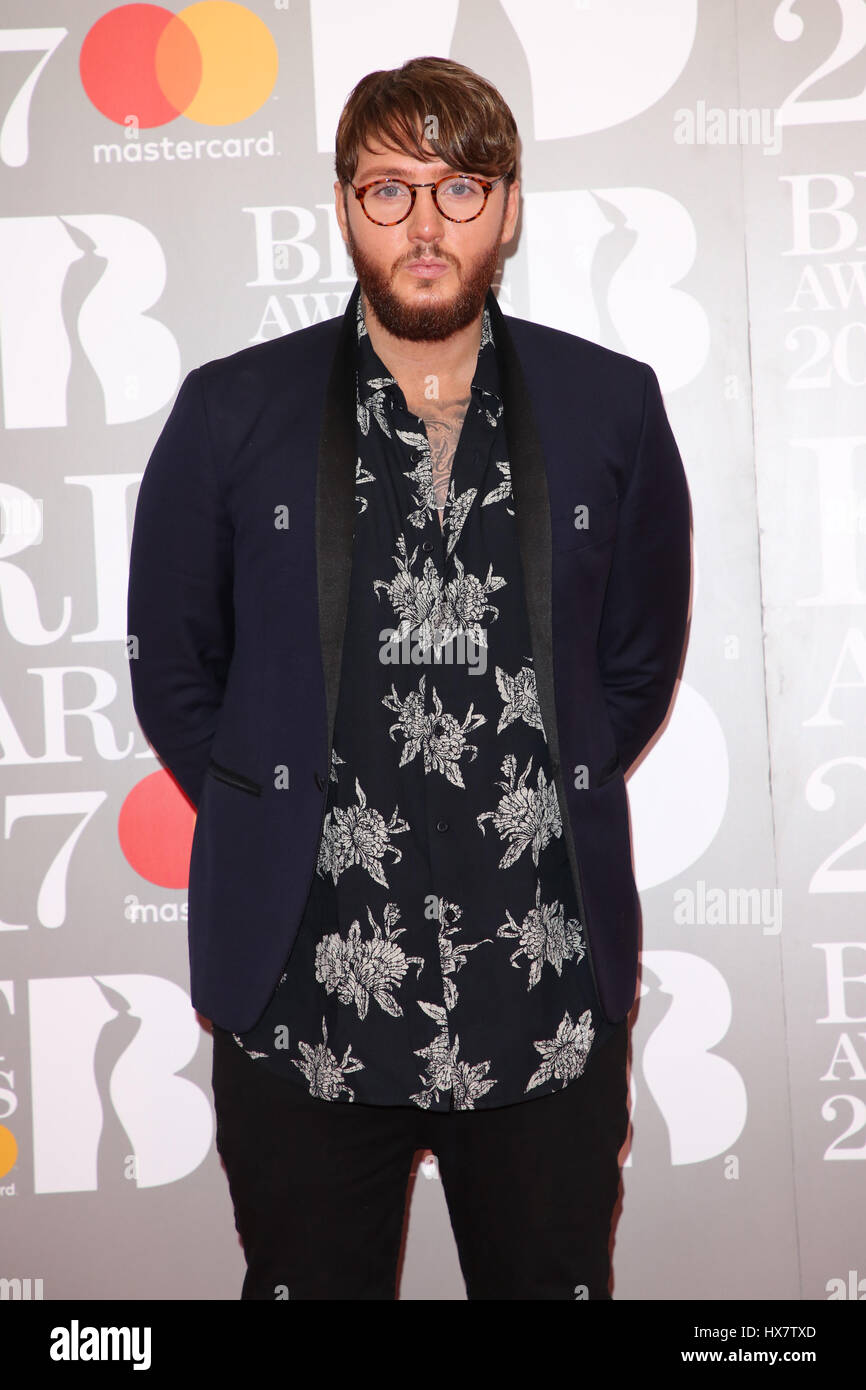 The Brit Awards 2017 held at the O2 - Arrivals Featuring: James Arthur ...