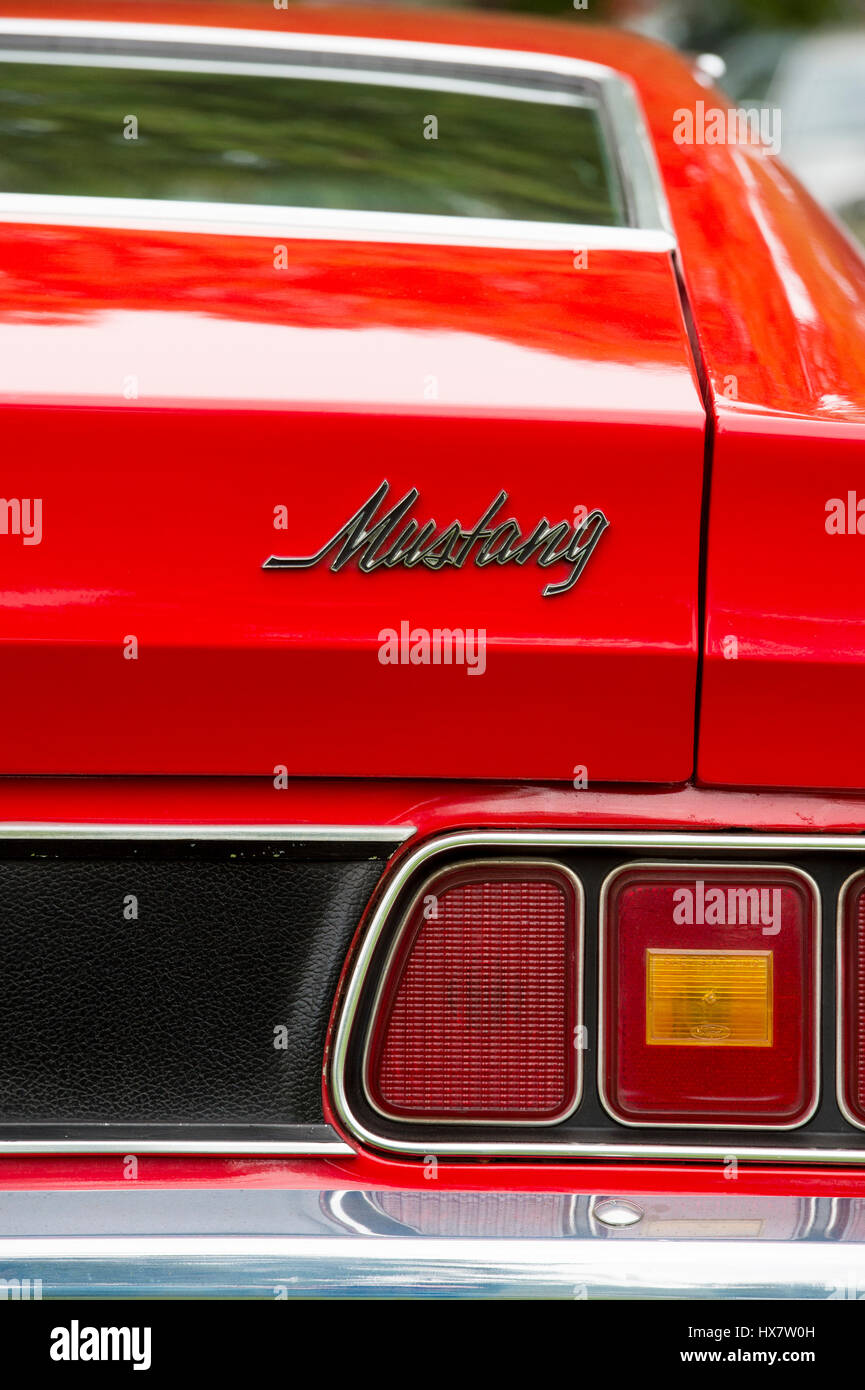 1972 Ford Mustang rear. Classic American car Stock Photo - Alamy