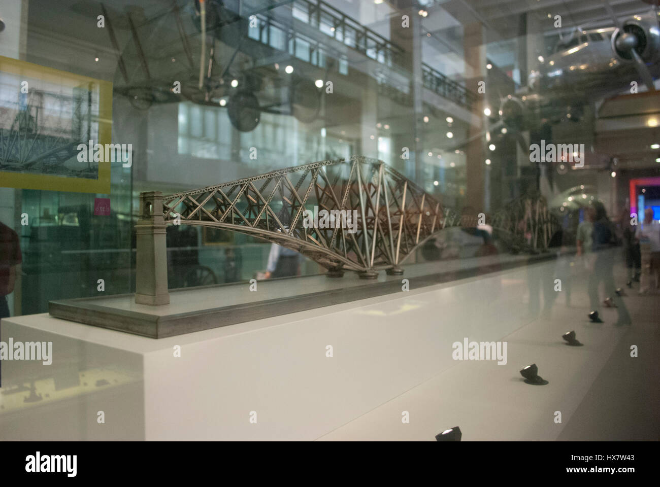Silver plated model of the Forth Railway Bridge in the Science Museum ...