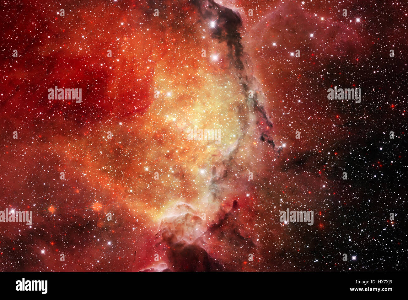 Nebula and stars in outer space. Elements of this image furnished by ...